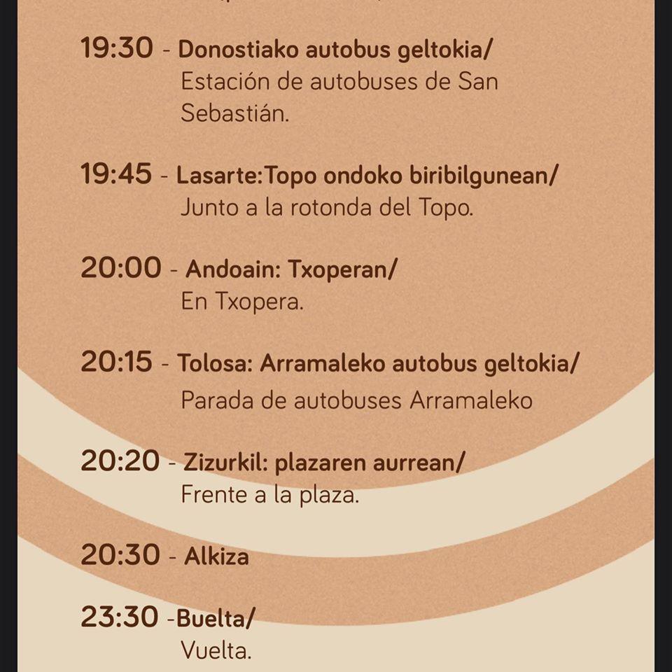 Menu at AHO Alkizako Herri Ostatua restaurant, Alkiza