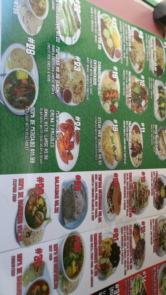 Menu at Pollo Tipico restaurant, Lanham