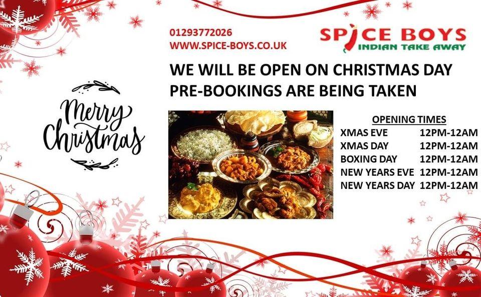 Menu at Spice Boys Indian Takeaway fast food, Horley