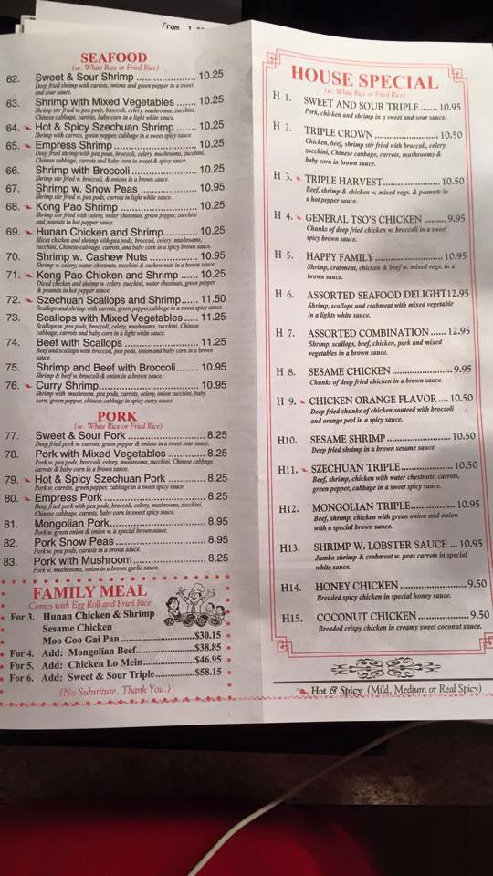 Menu at China Panda (In Glenwood) restaurant, Glenwood