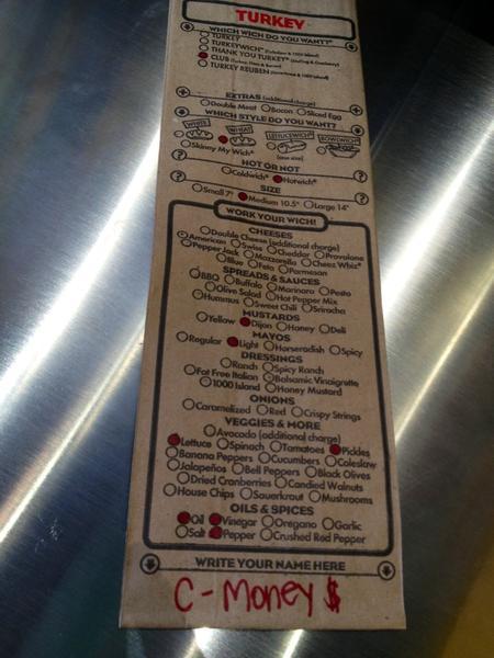 Menu at Which Wich Superior Sandwiches restaurant, Aliso Viejo