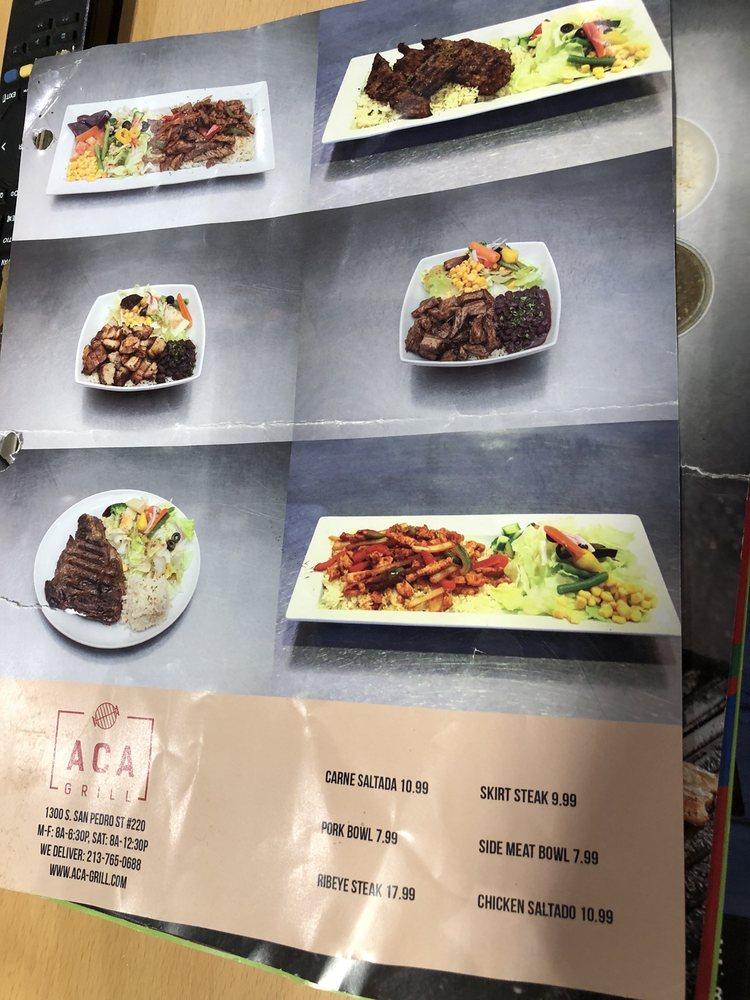 Menu at Aca Grill BBQ, Los Angeles, San Pedro St