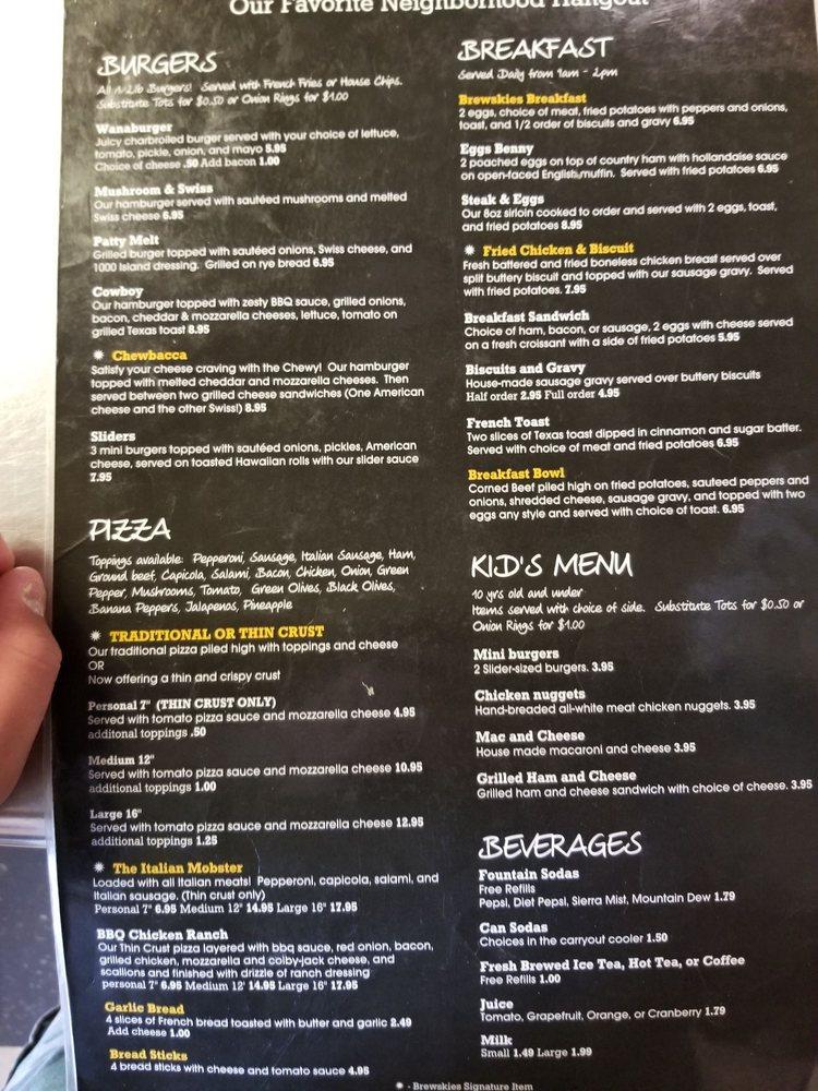Menu at Brewskies Pub & Eatery, Indianapolis