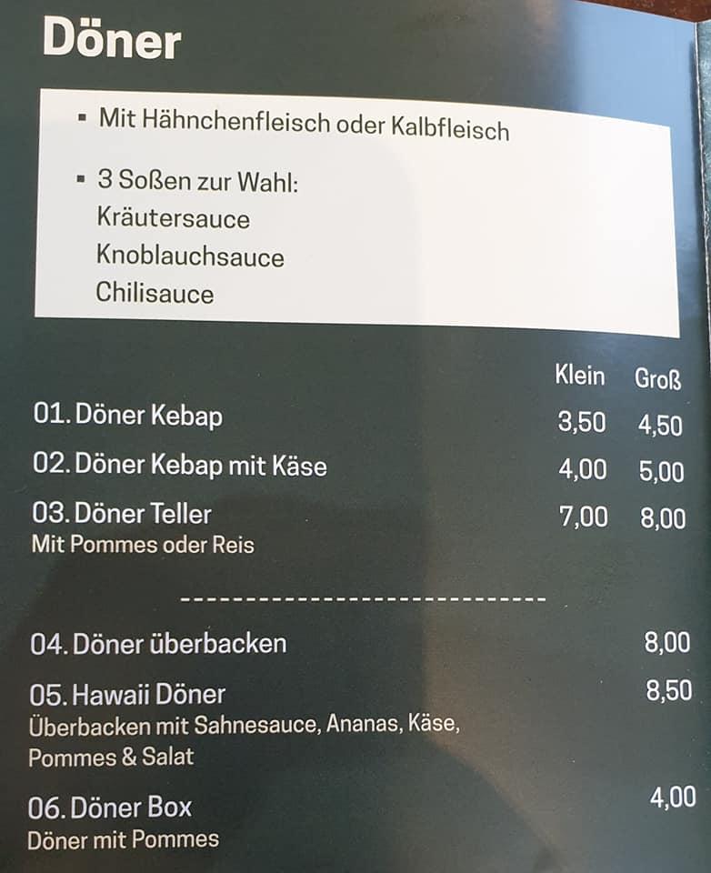 Speisekarte von Dillinger Kebab & Pizza Haus, Dillingen/Saar