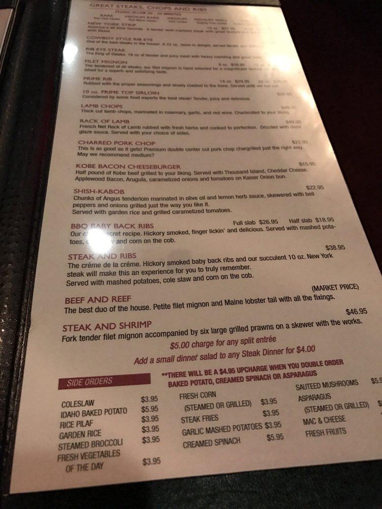 Menu at Mr. V's Bar and Grill, La Mirada