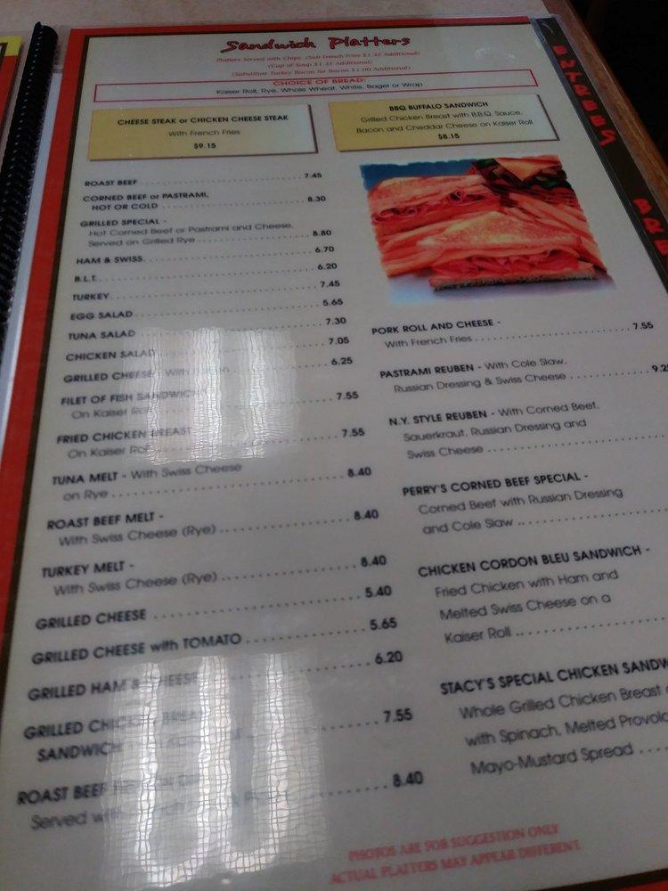 Menu at Perry's Cafe & Deli, Atlantic City
