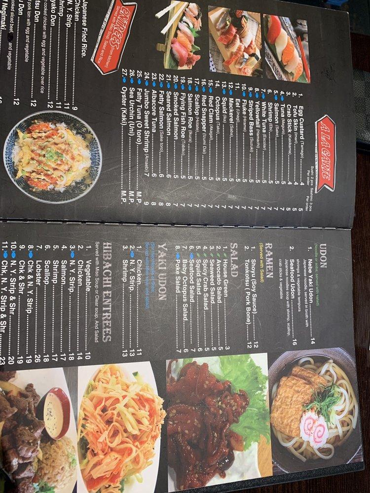 Menu at Oishiya hibachi & sushi restaurant, Murfreesboro