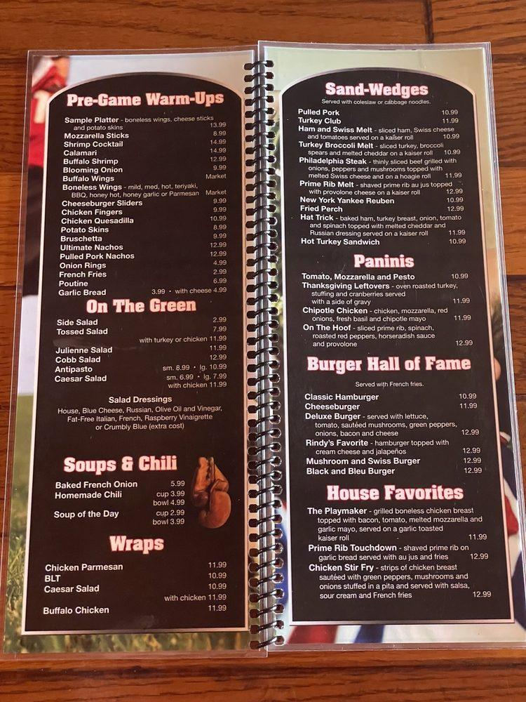 Menu at Coach's Corner pizzeria, Massena