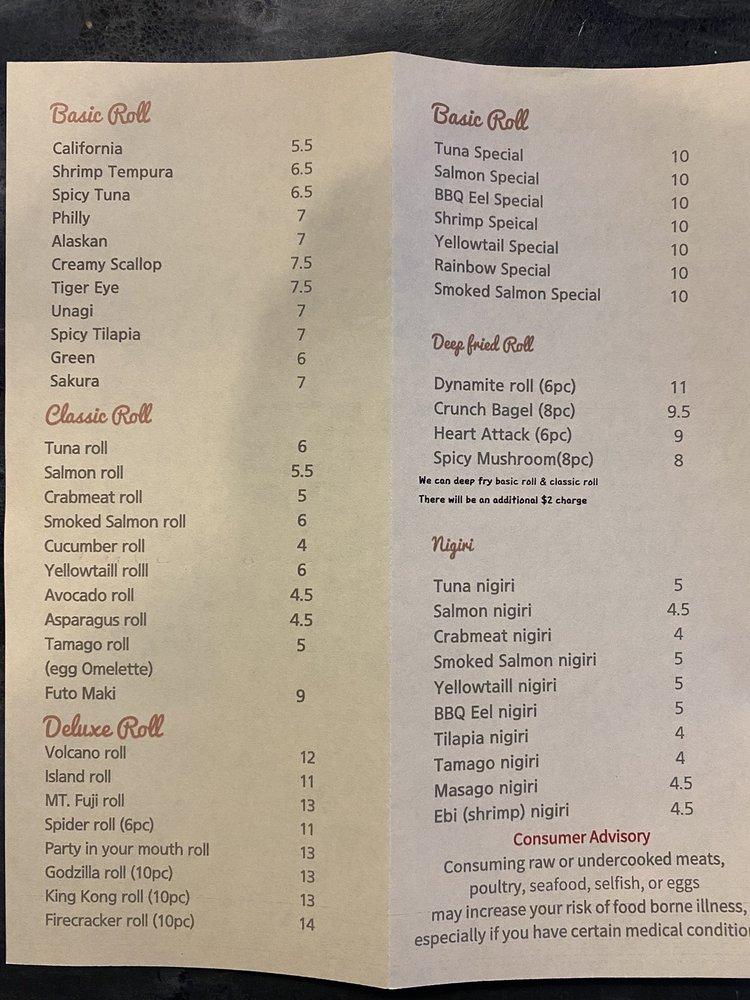 Menu at Cup Works restaurant, Valdosta
