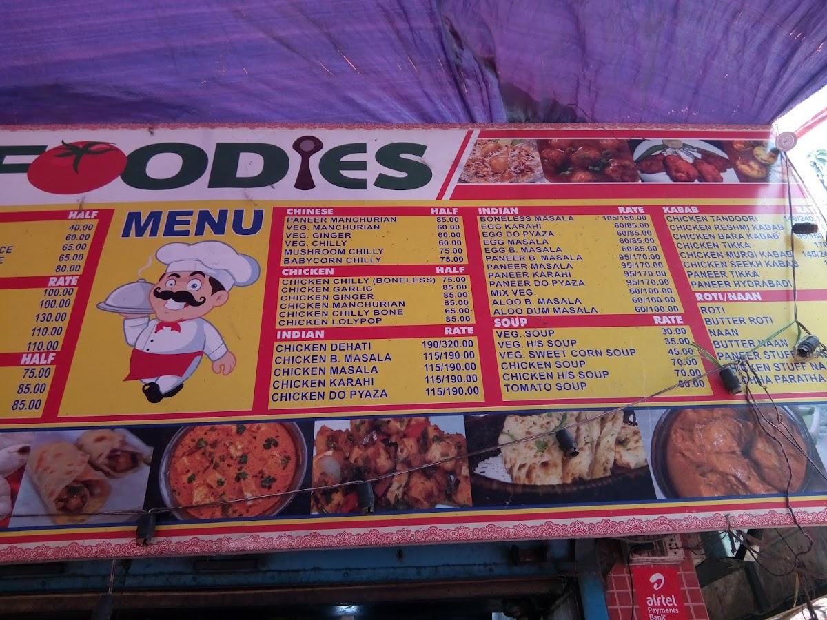 Menu at Foodies, Patna, J45P+V5Q