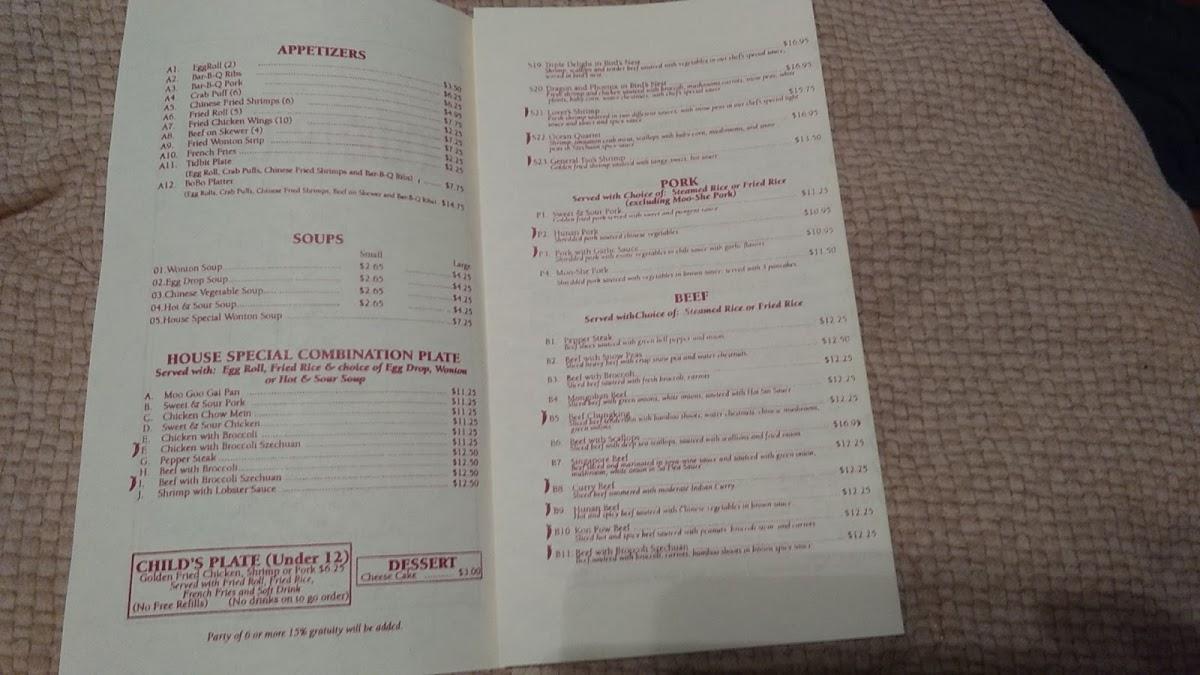 Menu at Golden Pagoda restaurant, Bellville, 201 E Main St