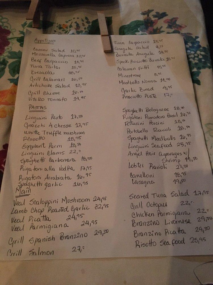 Menu at Mazzi Cucina - Italian Restaurant, North Miami Beach