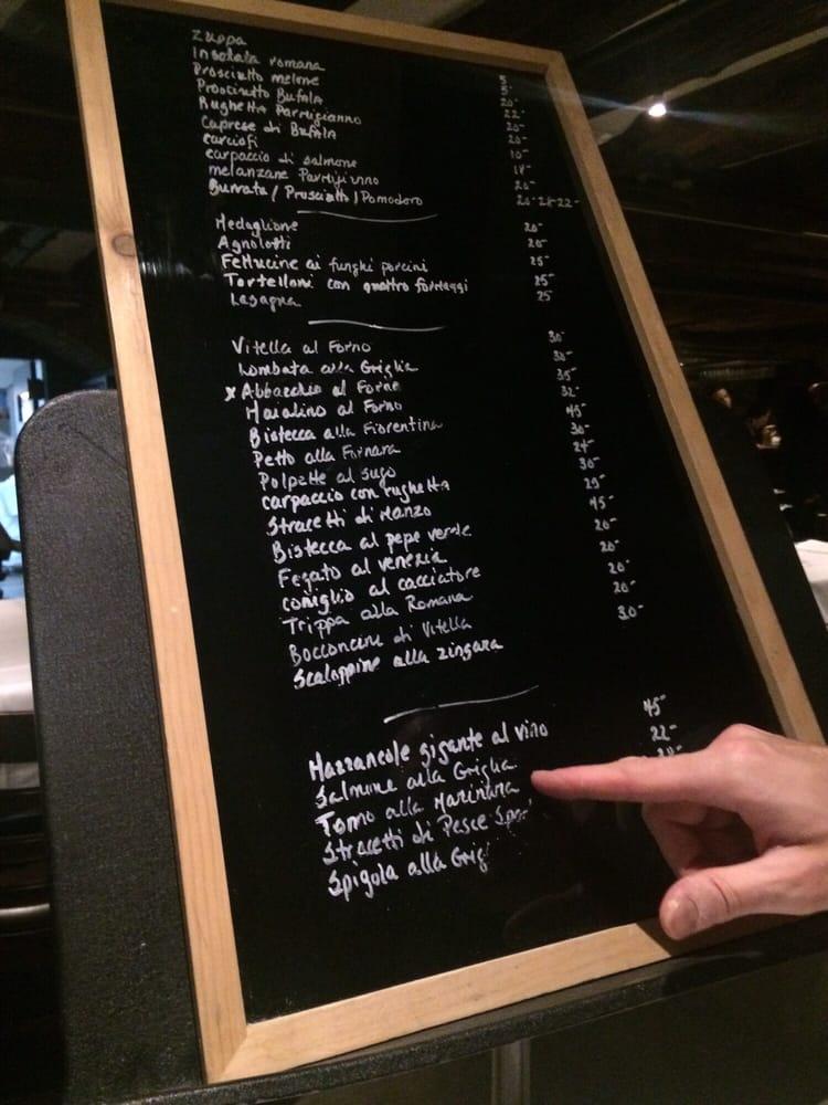 Menu at Restaurant Da Emma, Montréal