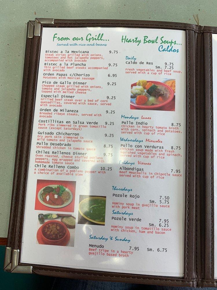 Menu at El Faro Restaurant, Chicago, W 31st St