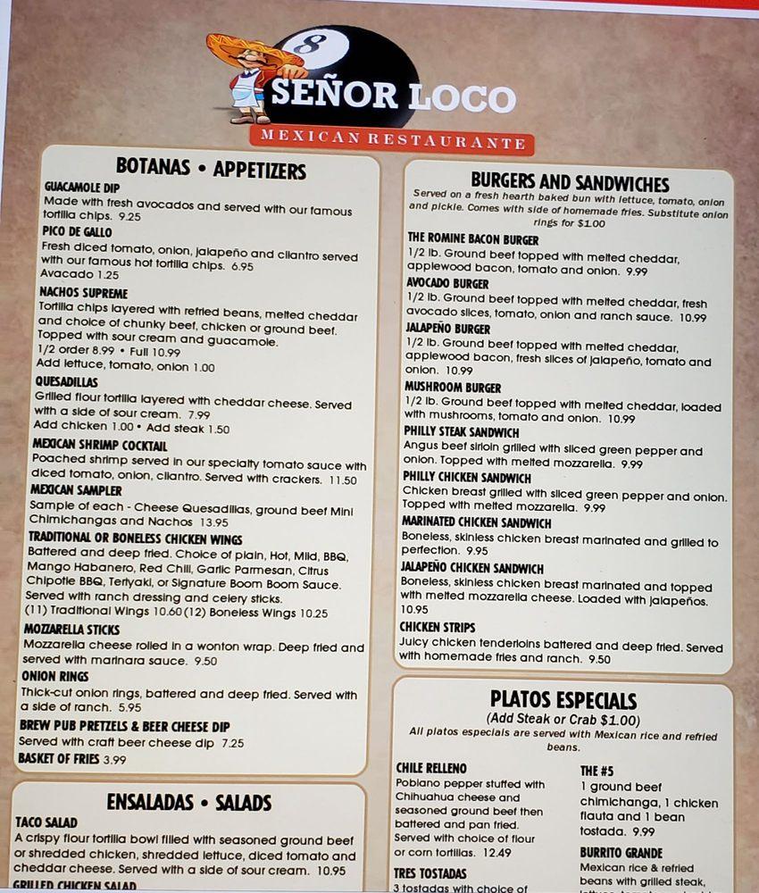 Menu at Romine's High Pockets pub & bar, Milwaukee, S 27th St