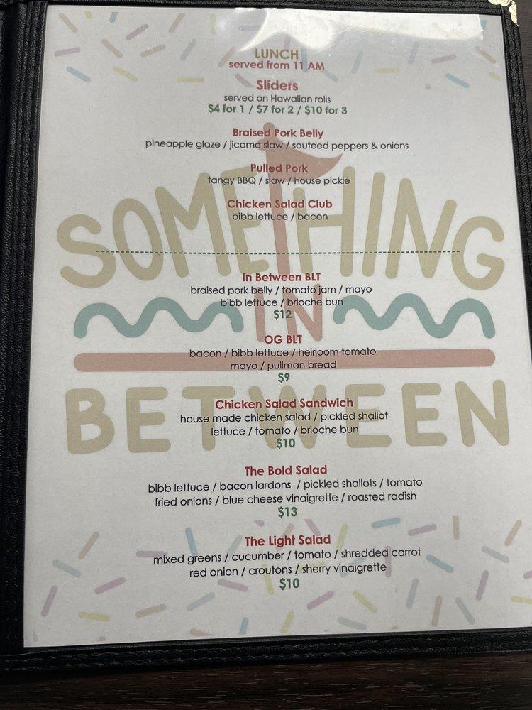 Menu at Something In Between restaurant, Copperas Cove