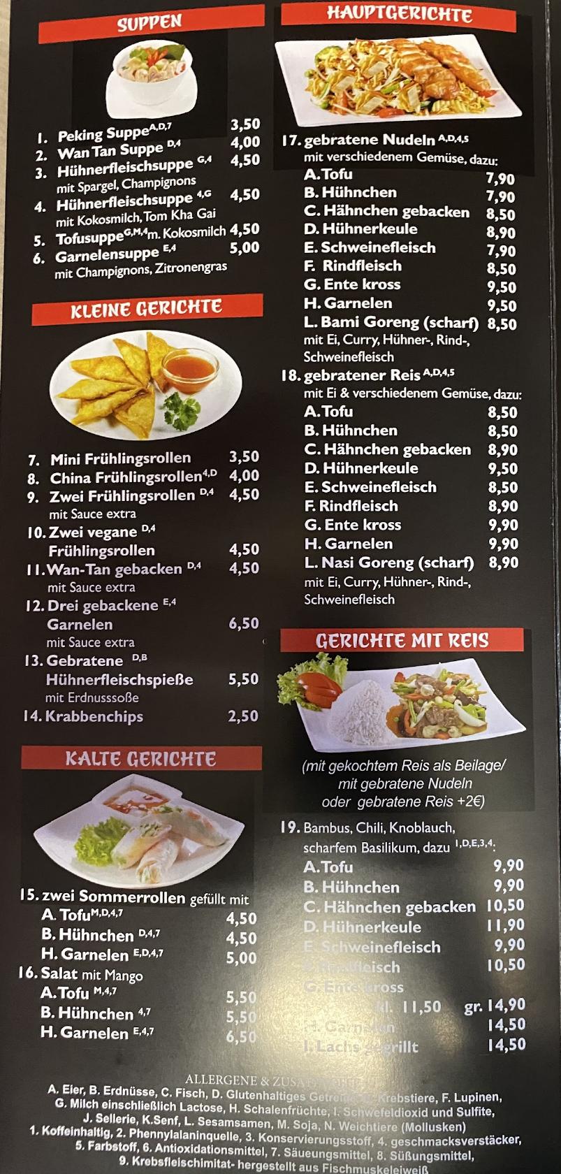 Menu at Thien An Restaurant, Gardelegen, Salzwedeler Torstraße 2