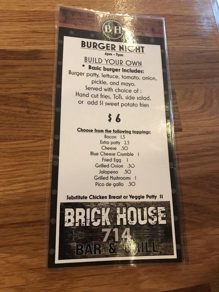 Menu at The Brick House Bar and Grill, Port Orchard