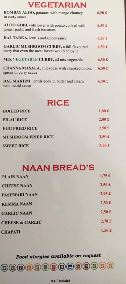 Menu at Flame Grill Tex-Mex Indian Restaurant, Gibraltar
