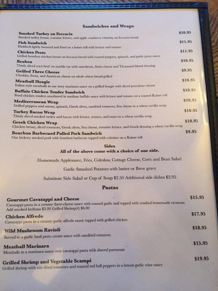 Menu at Beef & Brew restaurant, Geneva