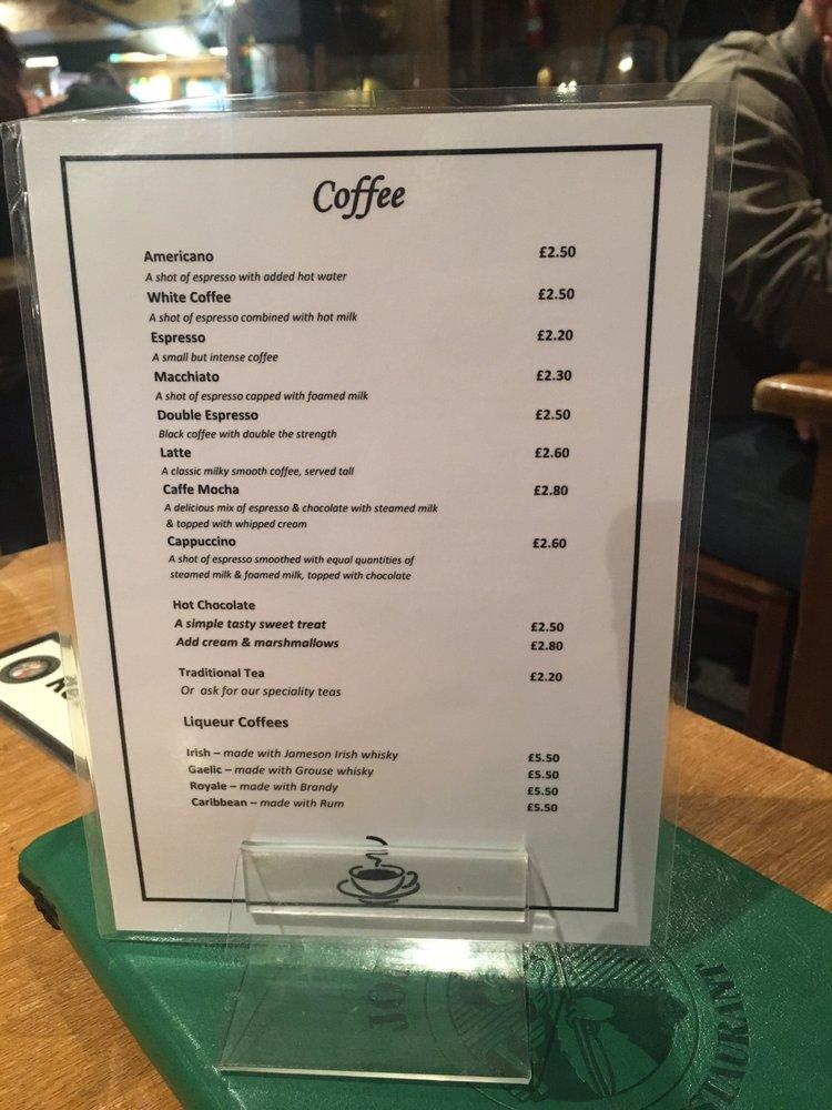 Menu at Johnny Foxes pub & bar, Inverness