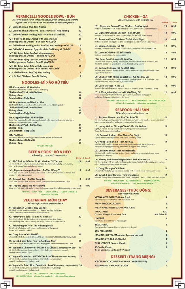 Carta del restaurante Lá Mint - Vietnamese Kitchen, Reno
