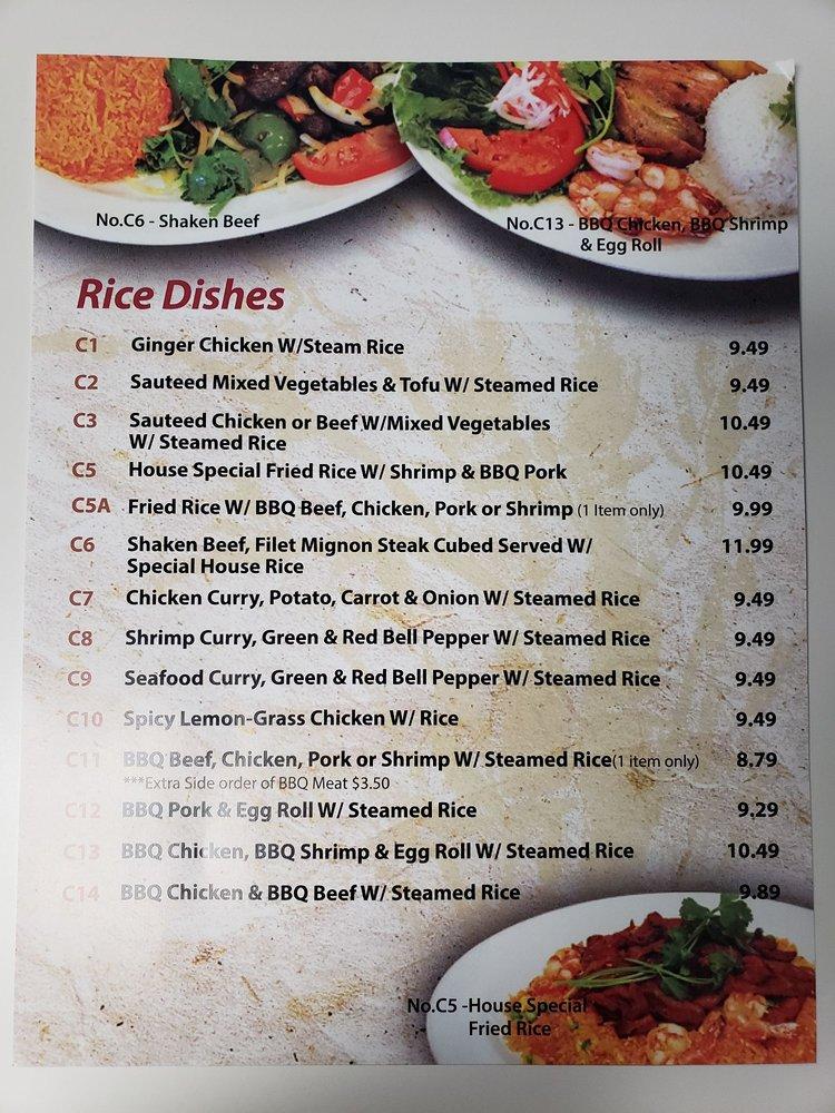 Menu at Pho Tay Bac Restaurant, Brea