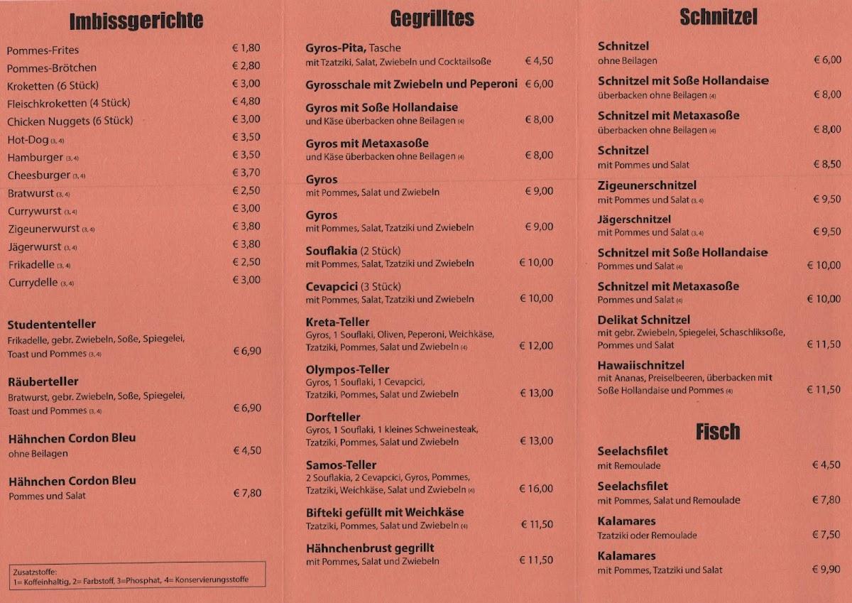 Speisekarte von Thomas-Grill restaurant, Ennepetal