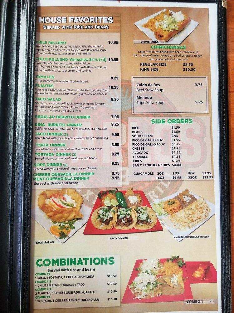 Menu at Chilo's Mexican Grill pub & bar, Crystal Lake