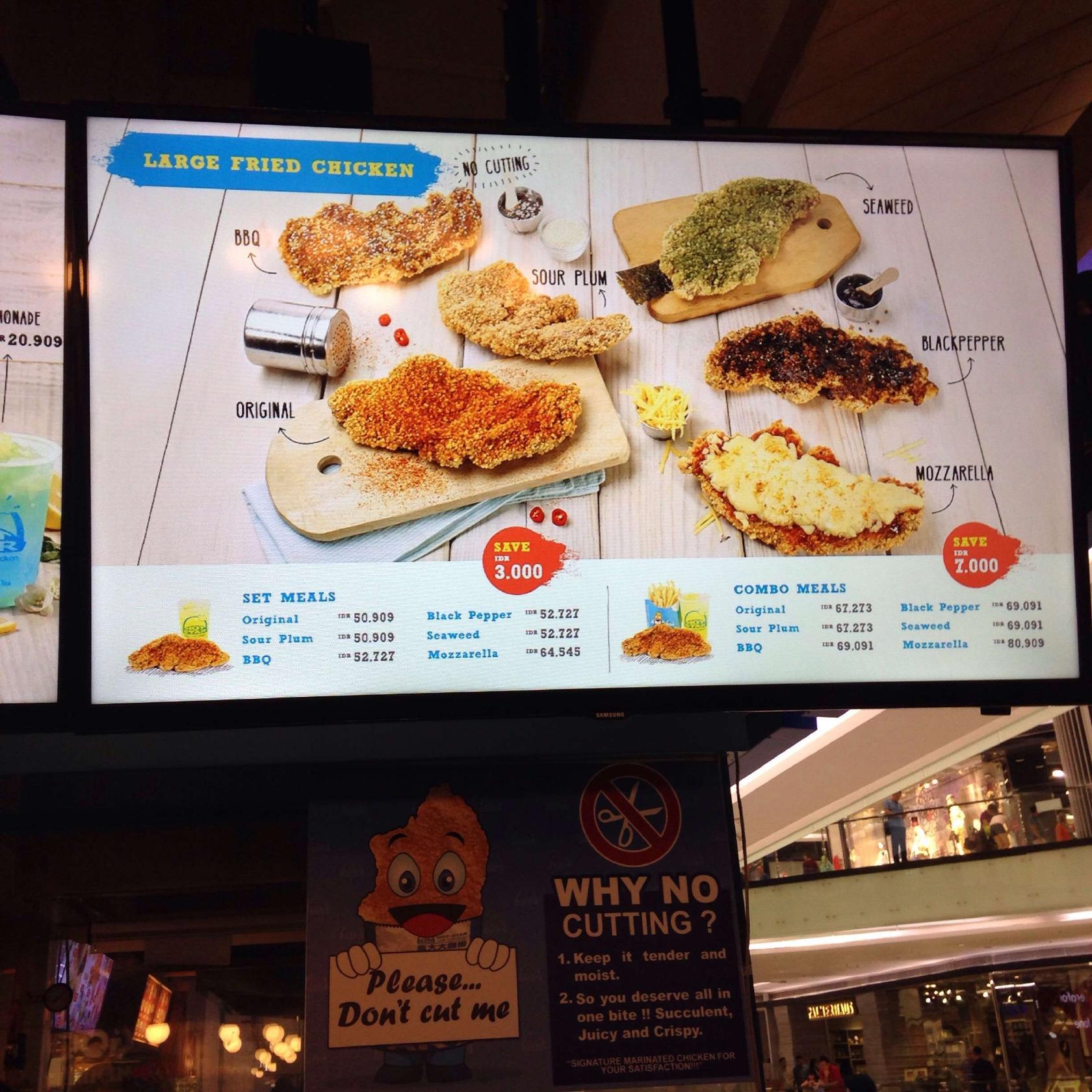 Carta del restaurante Hotstar Chicken, West Jakarta, Food Avenue Lippo ...