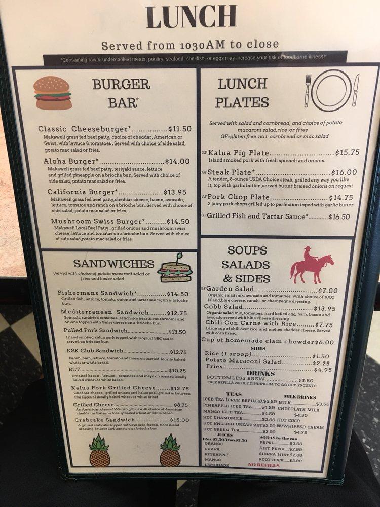 Menu at Kountry Style Kitchen Restaurant Ewa Beach, Ewa Beach