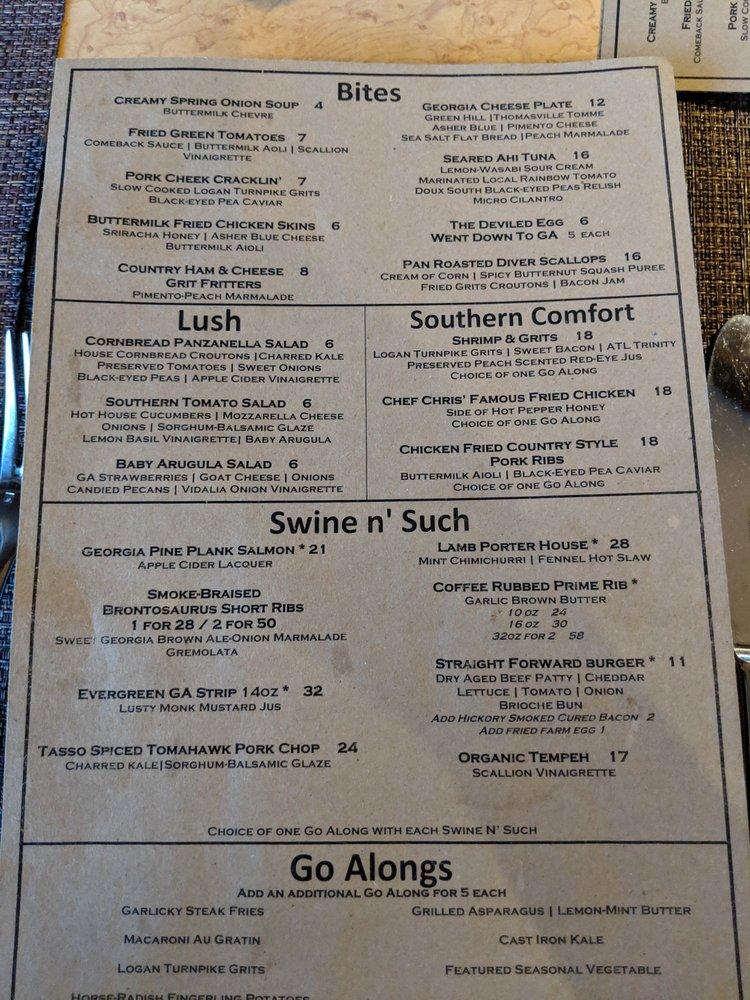 Menu at The Commons Restaurant, Redan, Stonewall Jackson Dr