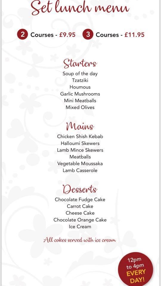 Menu at Deli Felice Turkish Cuisine restaurant, Stalybridge