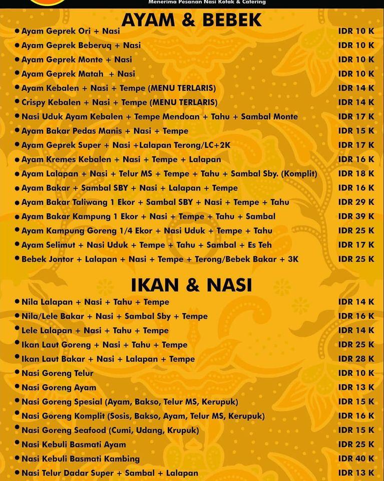Menu at Kebalen cafe, Mataram, Jalan gunung Tambora ruko no. 6-7
