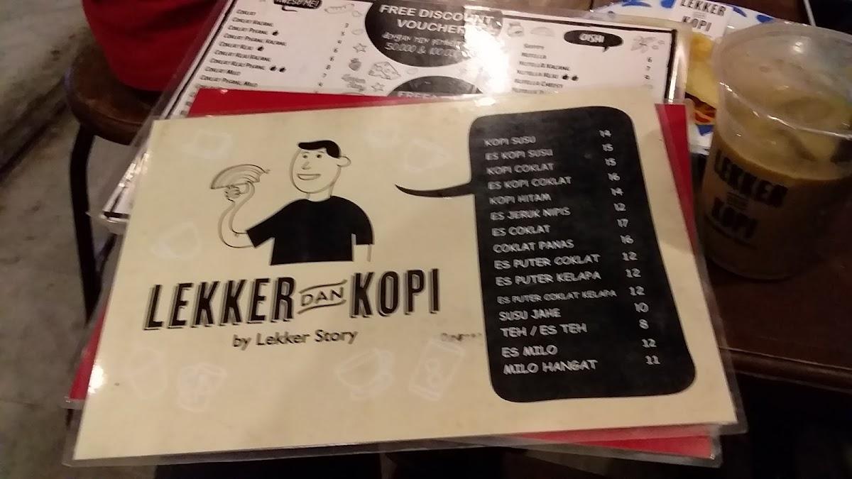 Carta del café Lekker Dan Kopi By Lekker Story, Semarang, Jl. MT ...