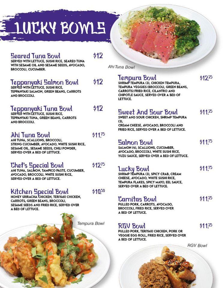 Menu at Lucky Sushi Bar, Edinburg, W Trenton Rd