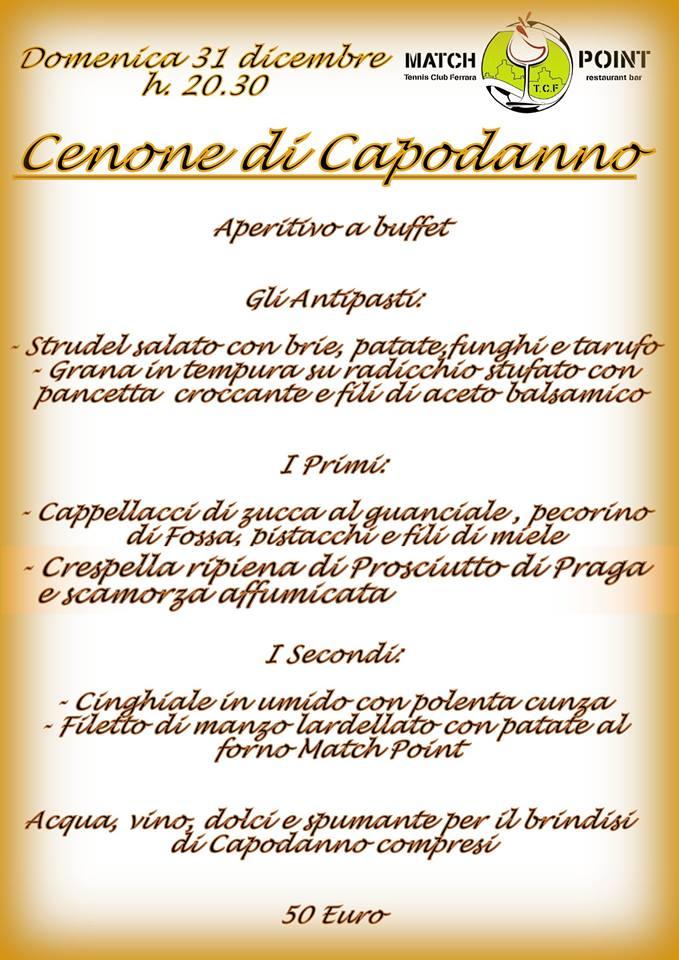 Menu at MatchPoint - Cucina & Bistrot, Ferrara