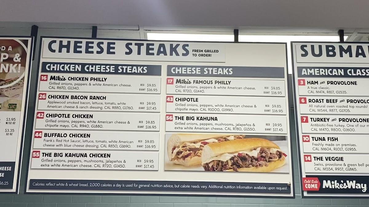 Menu at Jersey Mike's Subs fast food, Pearl City, Kamehameha Hwy Suite A