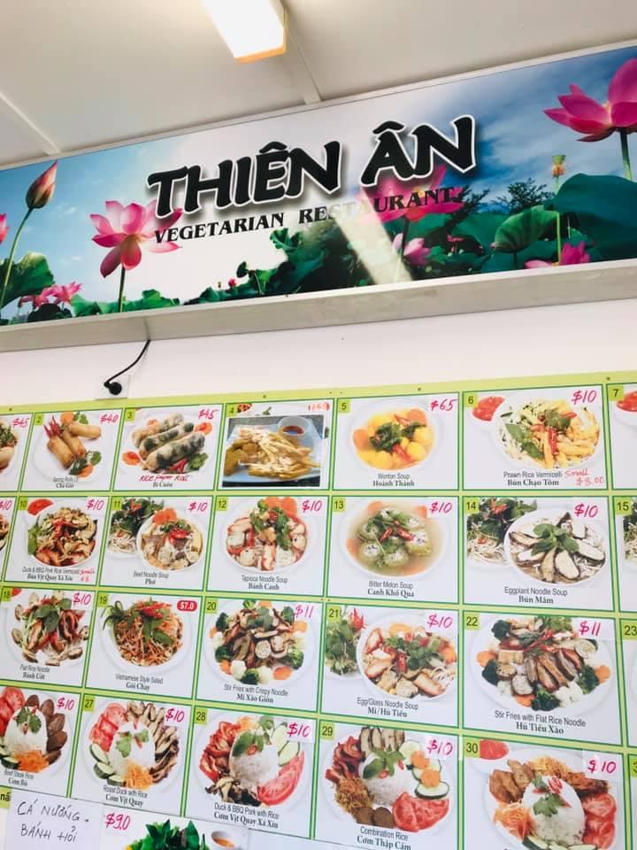 Menu at Thien An Vietnamese Vegetarian Restaurant, Inala