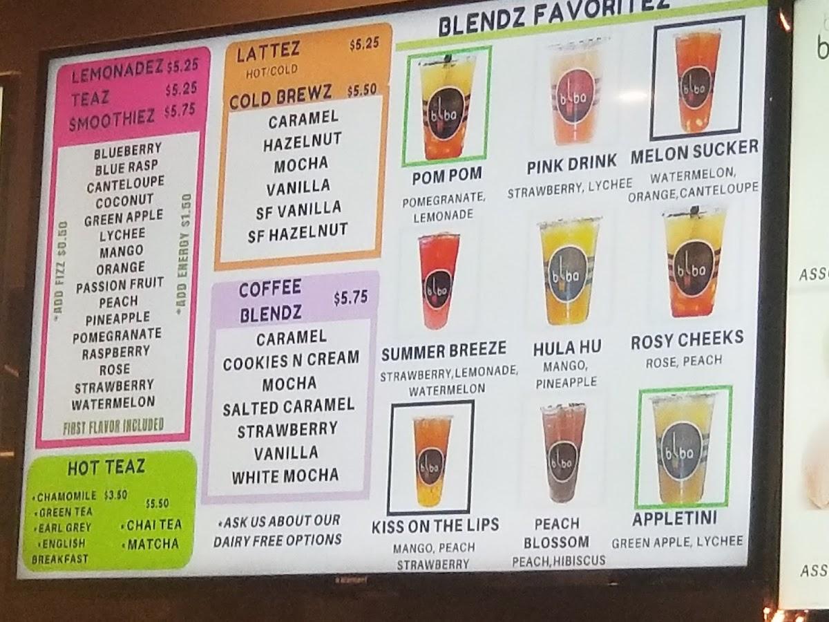 Carta del postres Blendz Boba Tea Lounge, Glendale, 9390 W Hanna Ln B 101