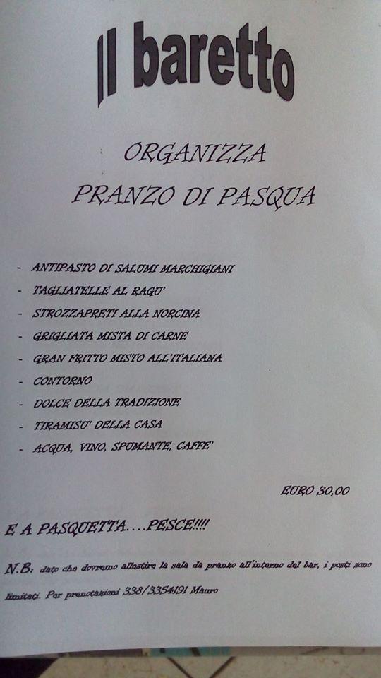 Menu da Il Baretto Bar Pizzeria Ristorante, Porto Recanati