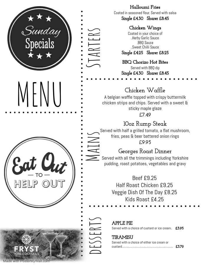 Menu at Llanwern Bull pub & bar, Newport