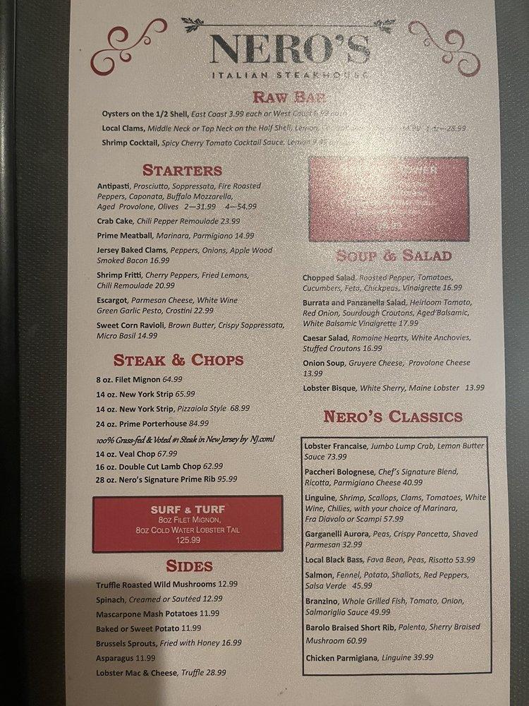 Menu at Slice Pizzeria, Atlantic City, Pacific Ave