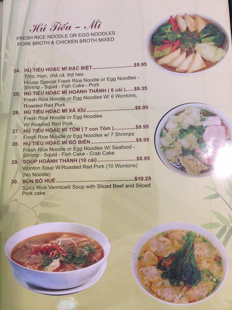 Menu at Pho Tan restaurant, Lakeland, S Combee Rd