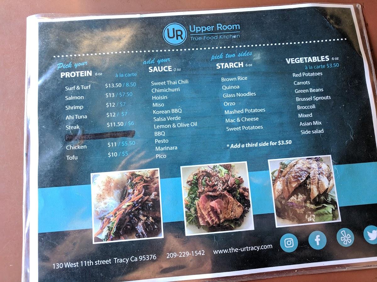 Menu at The Upper Room Kitchen restaurant, Tracy