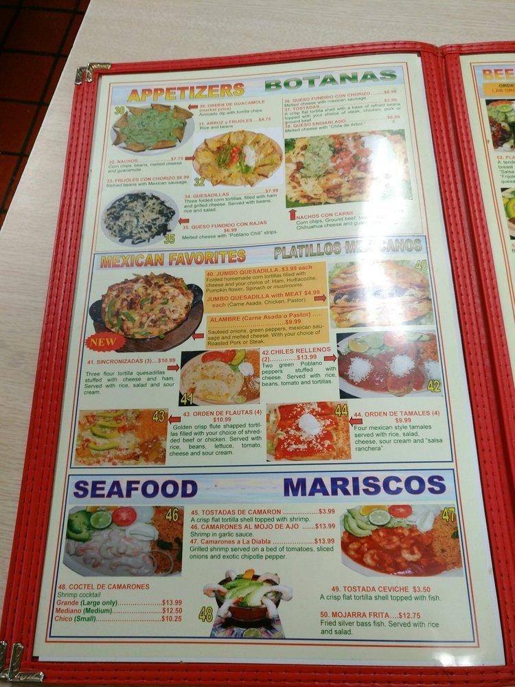 Menu at EL FARO MEXICANN CUISINE restaurant, Elgin, Lillian St