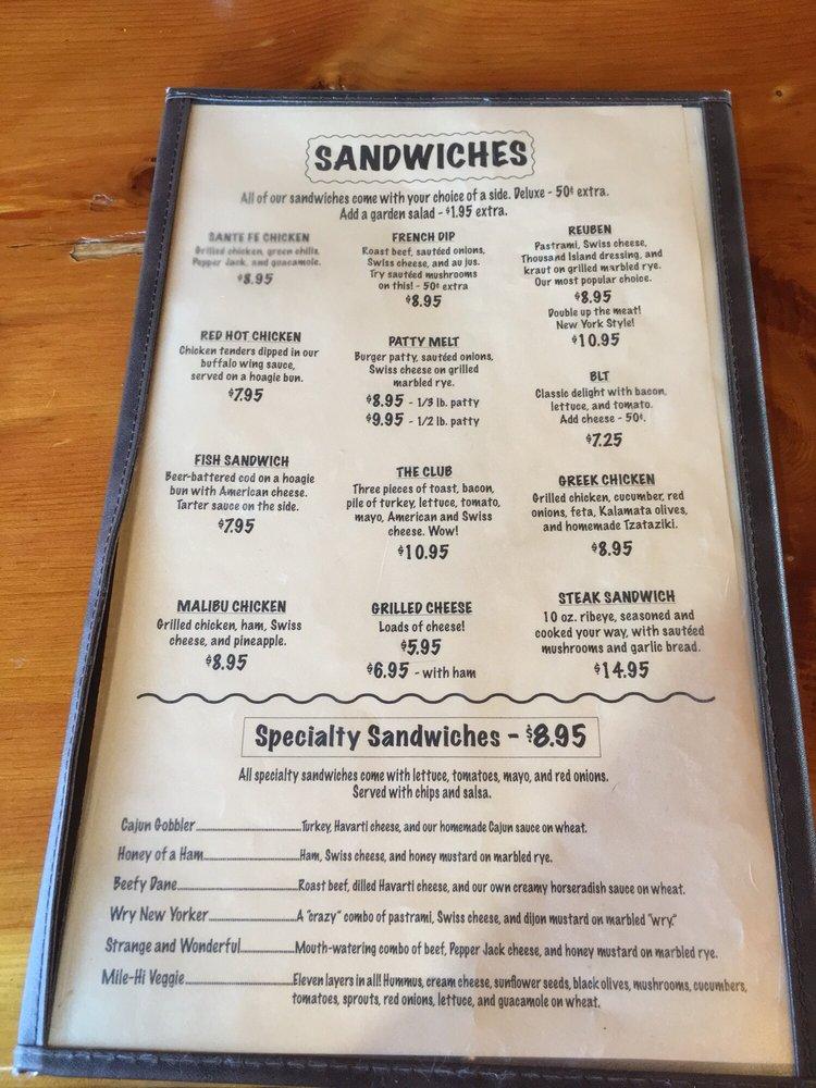 Menu at Log Cabin Cafe, Choteau