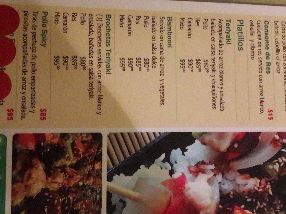 Menu at Bamboo Sushi restaurant, Puerto Peñasco, Blvd. Josefa Ortiz de ...