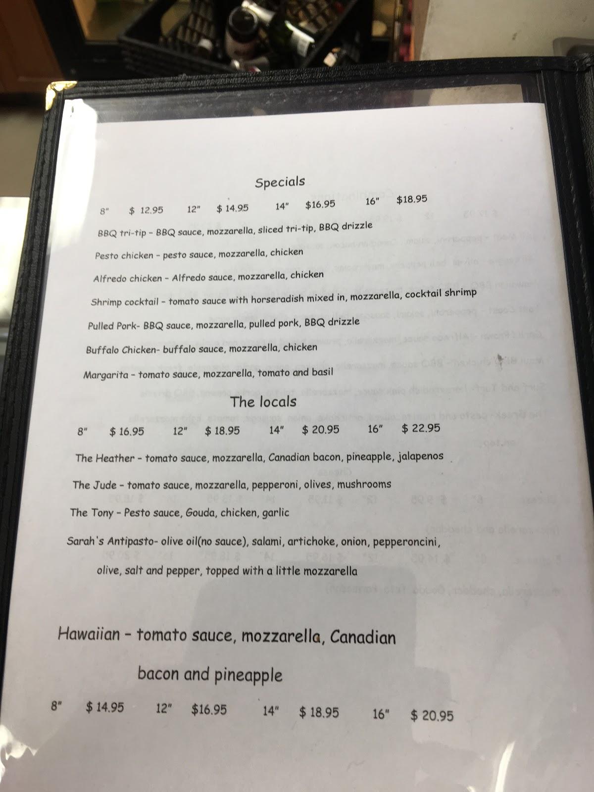 Menu at Delgada Pizza pizzeria, Shelter Cove
