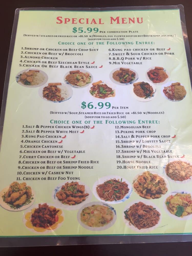 Menu at Golden Mandarin restaurant, Chula Vista